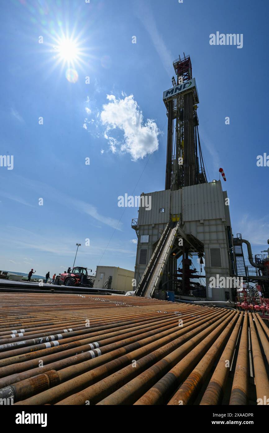 Krumvir, Czech Republic. 05th June, 2024. Drilling rig Bentec 350 of ...