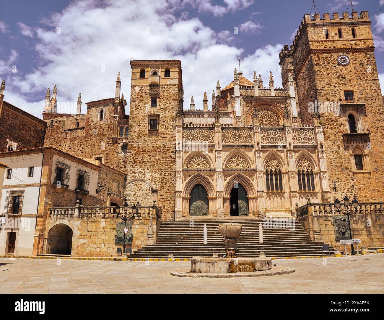 The Monastery of Guadalupe in Gothic Mudejar style Stock Photo - Alamy