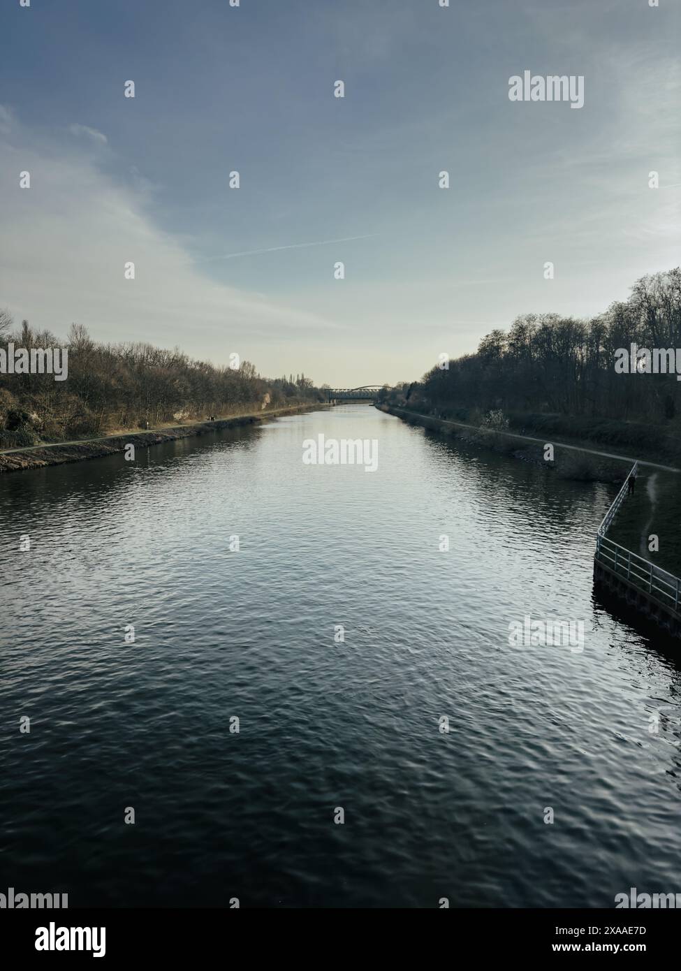 A scenic park waterway view from bridge Stock Photo - Alamy