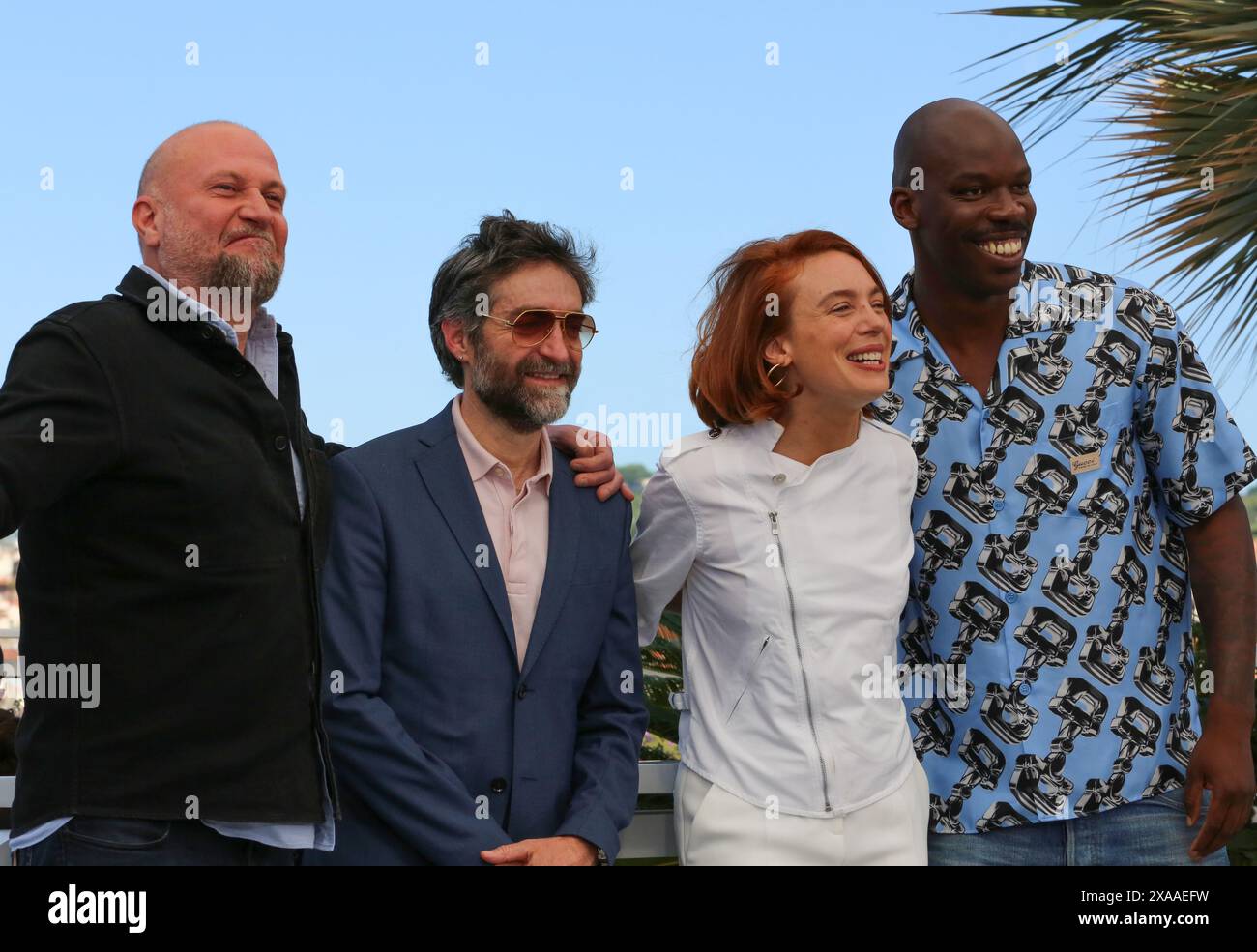 Cannes, France. 19th May, 2024. François Damiens, Mathieu Demy ...