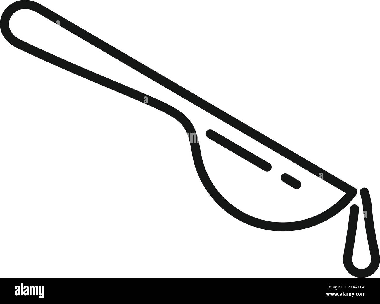 Vector illustration of a simple pipette with a drop of liquid at the ...