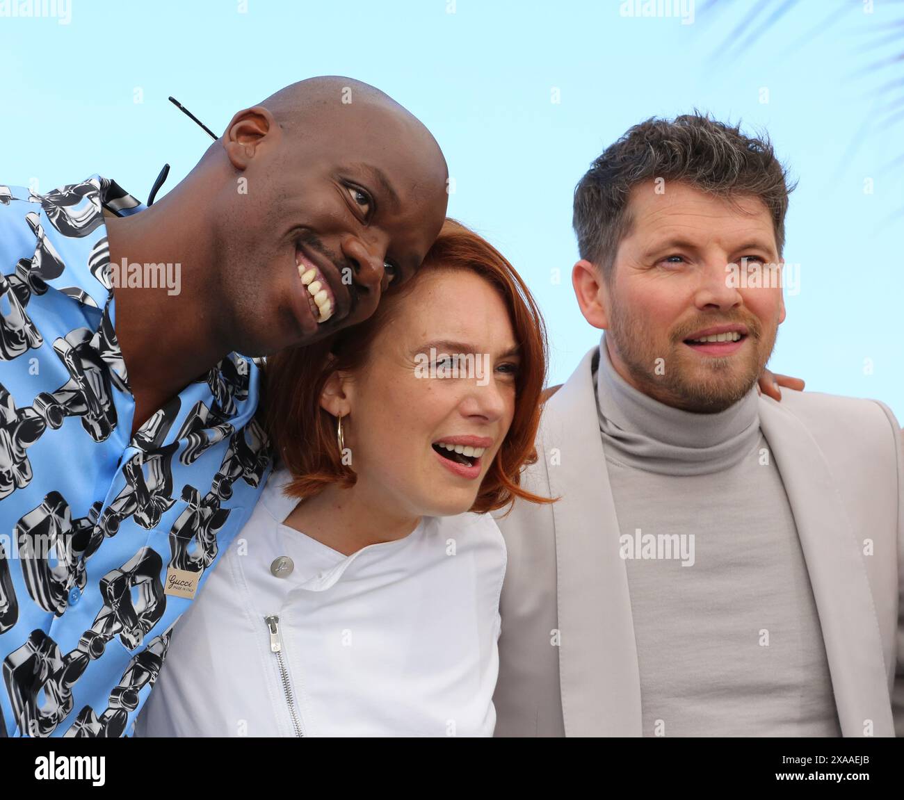 Cannes, France. 19th May, 2024. Jean-Pascal Zadi, Laetitia Dosch ...