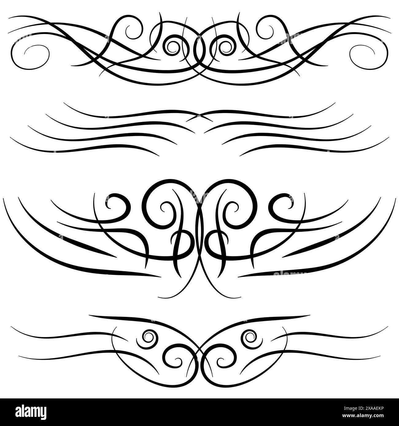 Set of vintage decorative curls, swirls, monograms and calligraphic ...