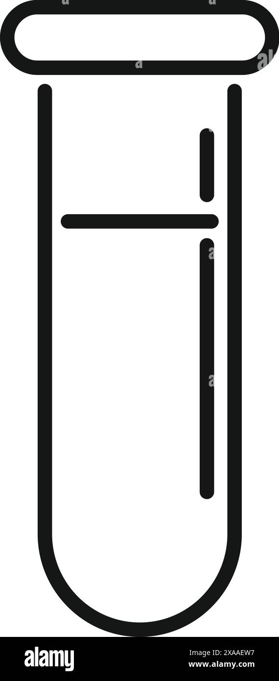 Simple line art vector of a test tube, perfect for scientific and ...