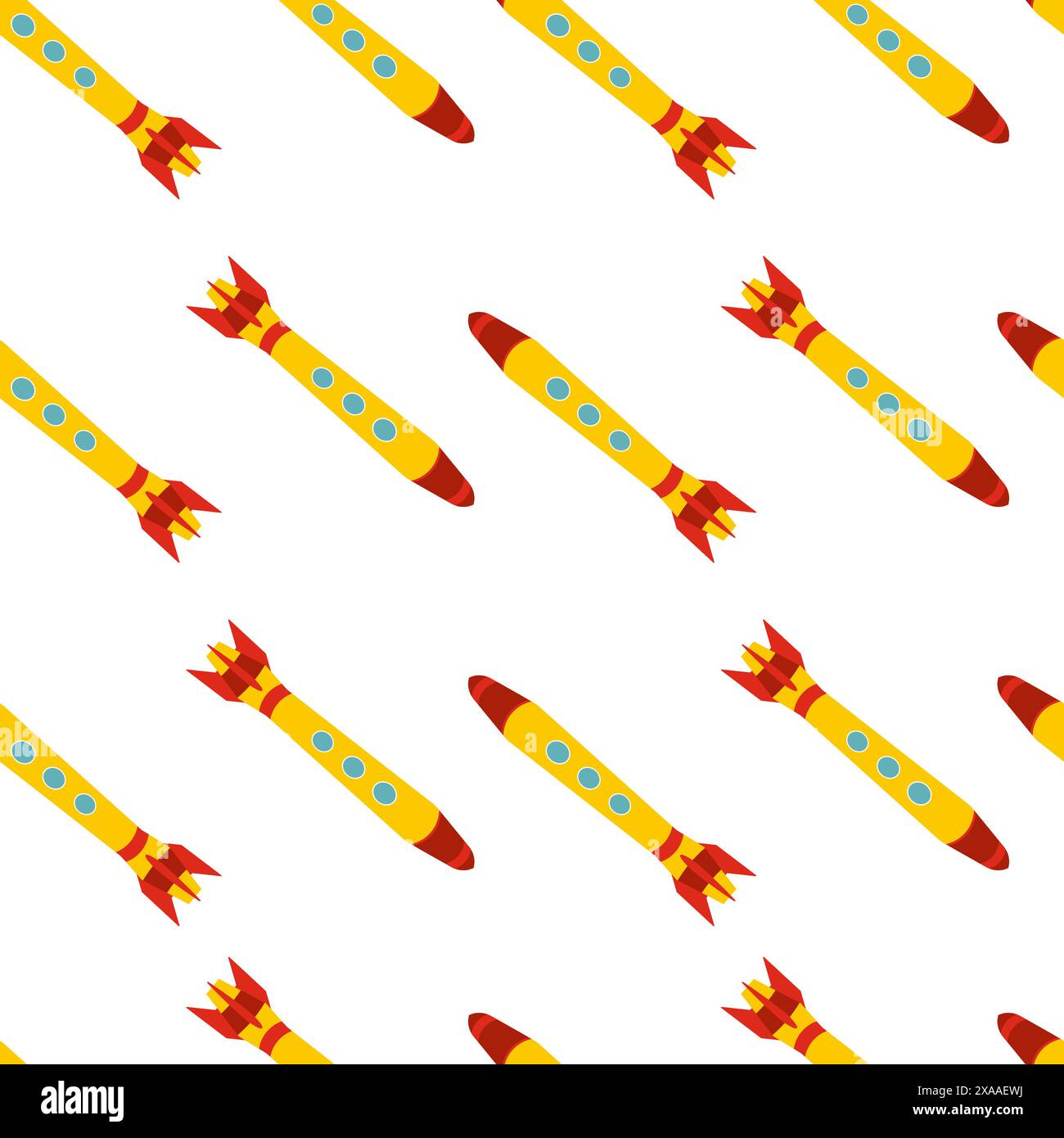 Seamless pattern with space rocket. Vector illustration Stock Vector ...
