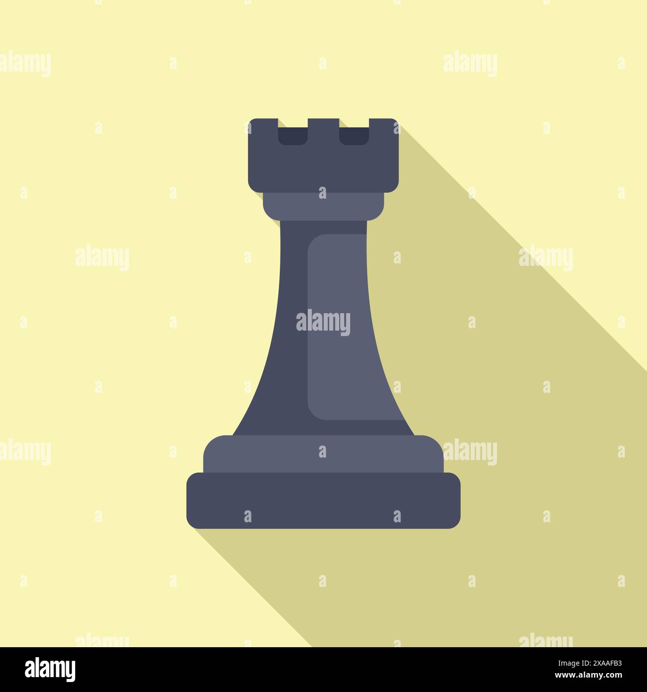 Simple flat design of a rook, representing strategy and intelligence ...