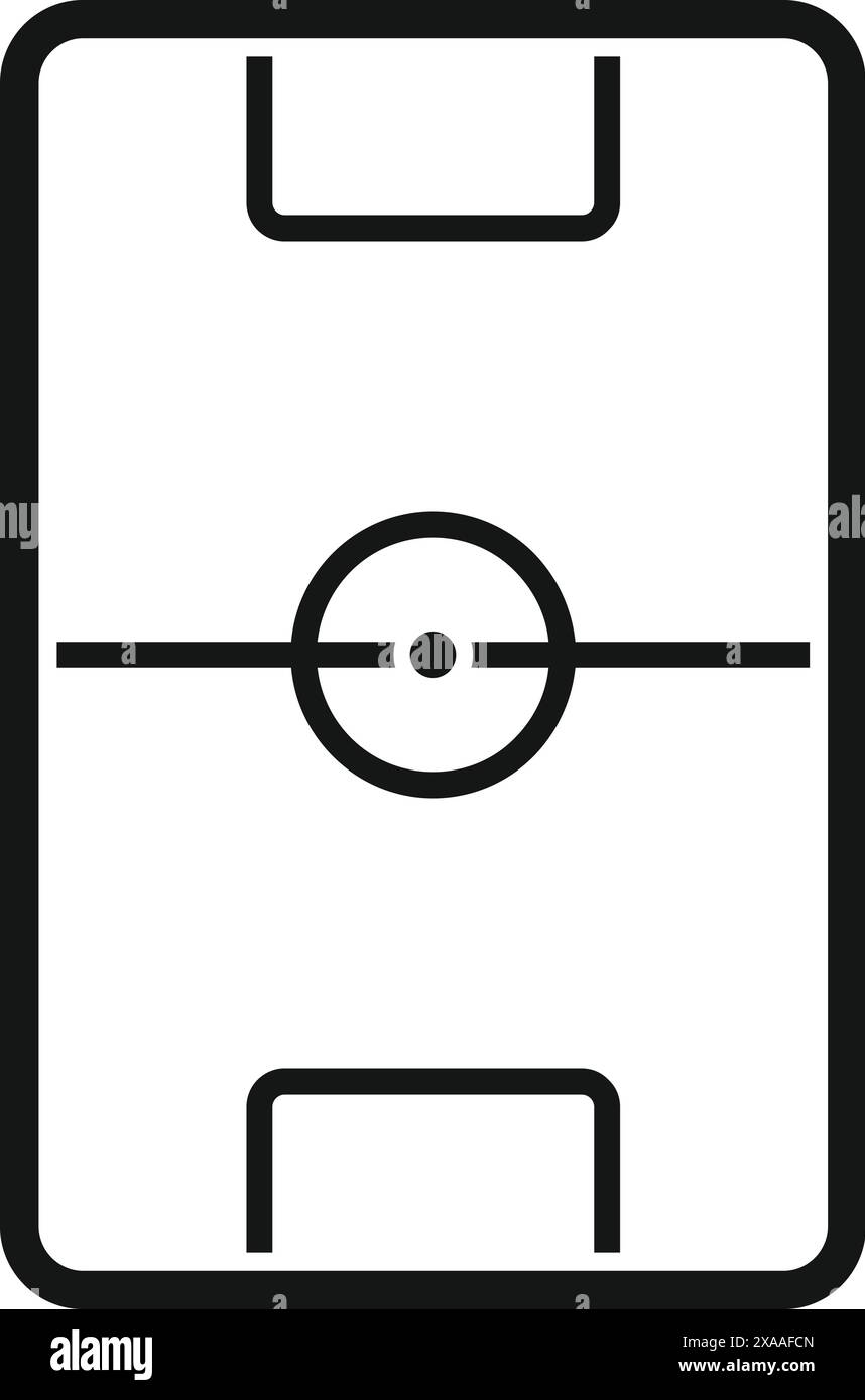 Vector outline illustration of a soccer field, perfect for web and ...