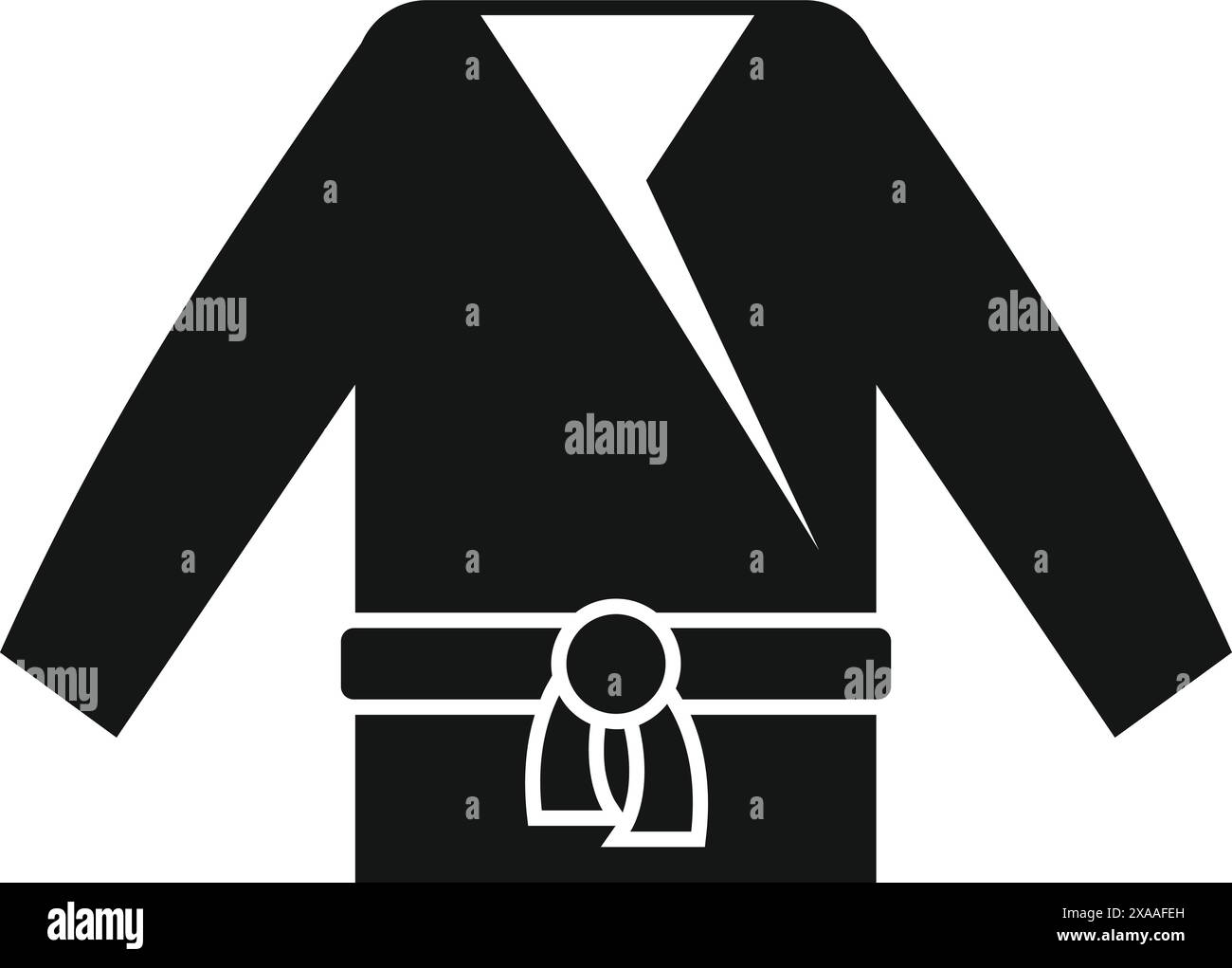 Simplistic icon representing a karate uniform, ideal for martial arts ...