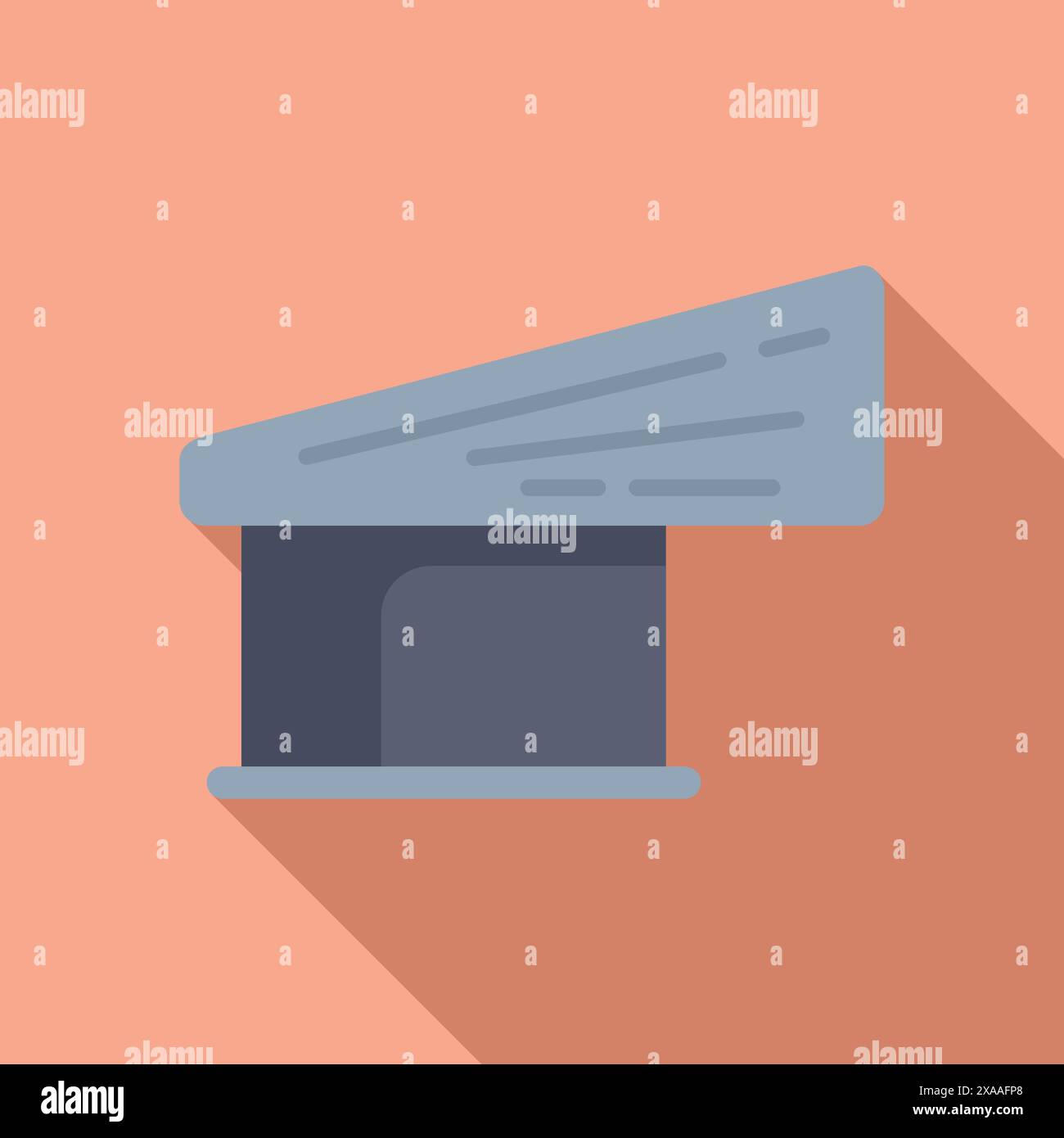 Minimalistic vector depiction of a judge's gavel on a muted background ...