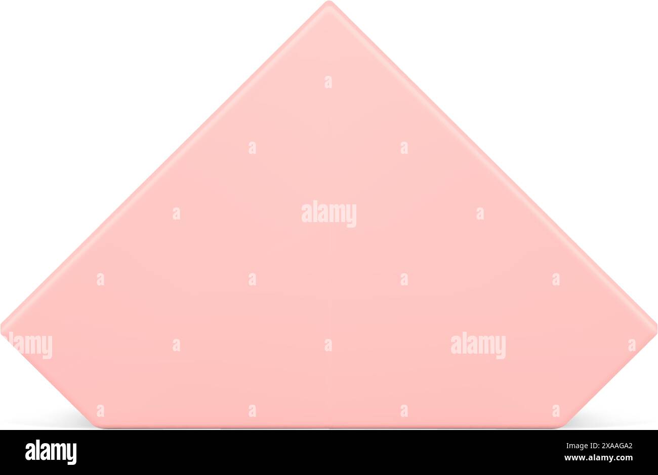 Pink geometric pentagon figure realistic 3d template vector ...
