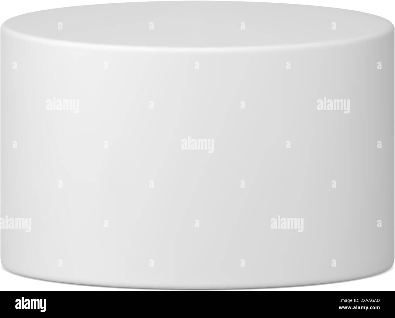 White 3d realistic cylinder pillar empty museum stage, pedestal product ...