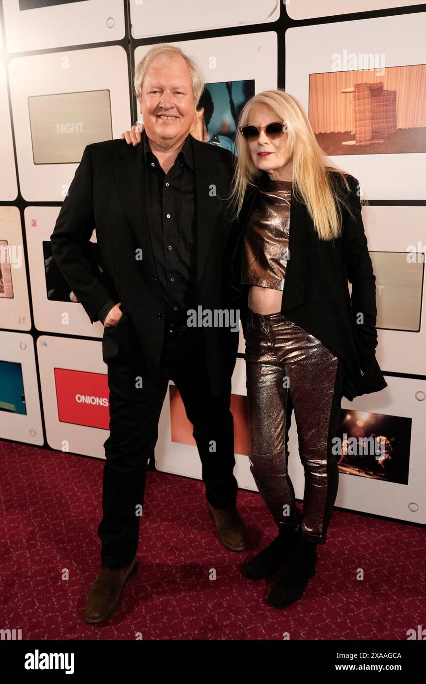 Chris Frantz, left, and his wife Tina Weymouth of Talking Heads pose ...