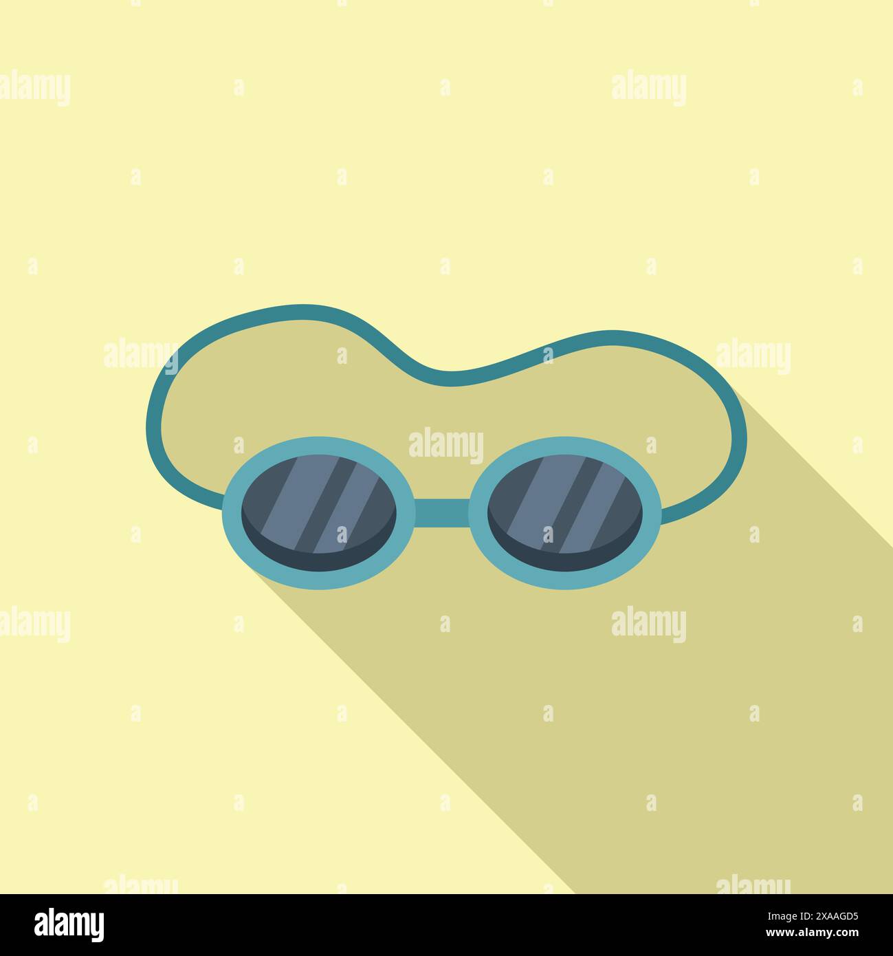 Stylish flat design vector illustration of sunglasses casting a shadow ...