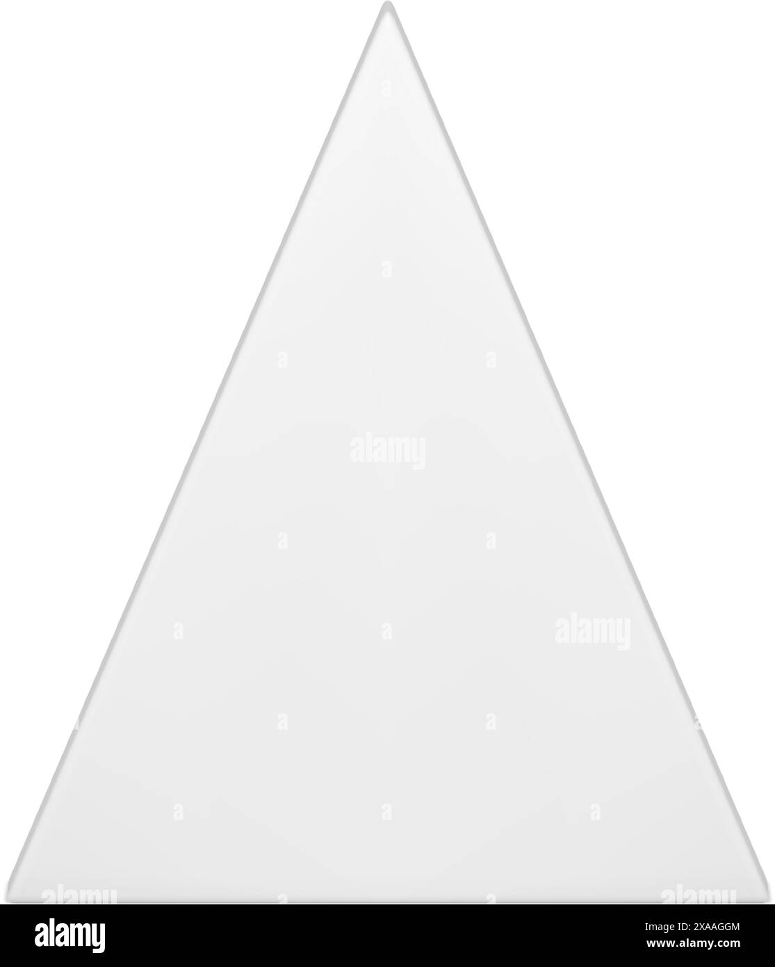 Glossy white realistic triangle elegant shape decorative design 3d ...