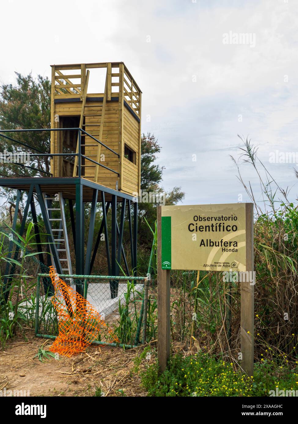 Scientific observatory in a nature reserve among greenhouses in Granada ...