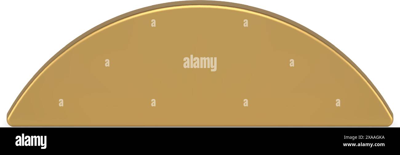 Luxury metallic golden realistic semicircle podium pedestal vertical ...