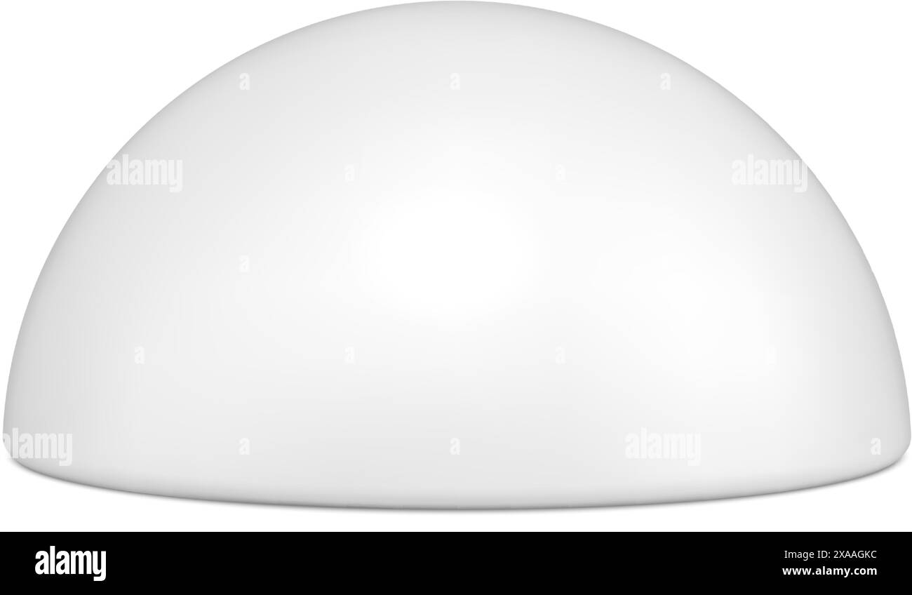 Expensive white realistic volume half circle glossy 3d template ...