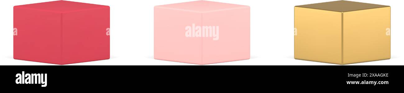 Collection realistic luxury polygonal geometric shapes stage podium ...