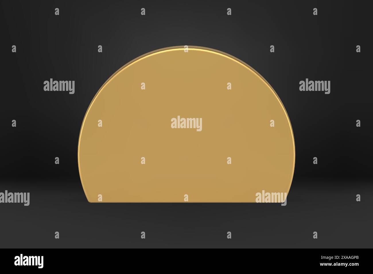 Luxury isometric semicircle metallic golden basic foundation on black ...