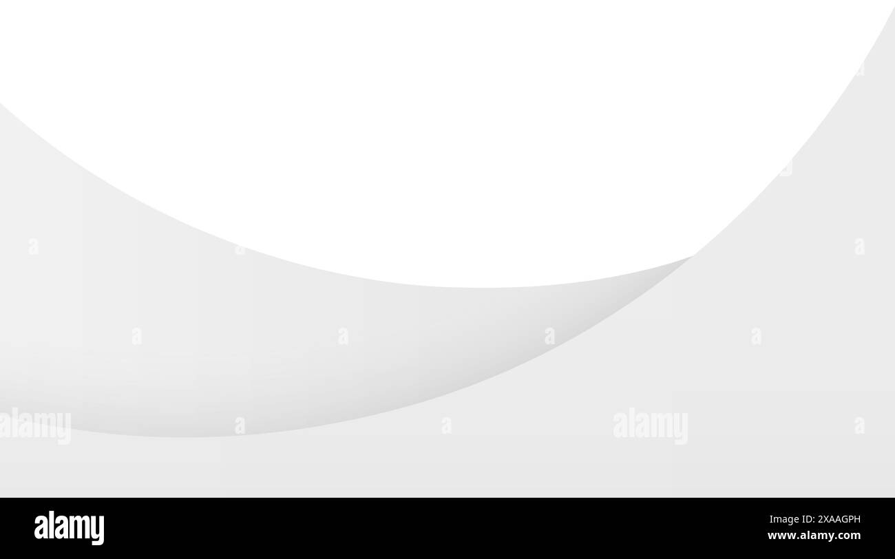 Realistic white multilevel wave curved frame 3d template decorative ...