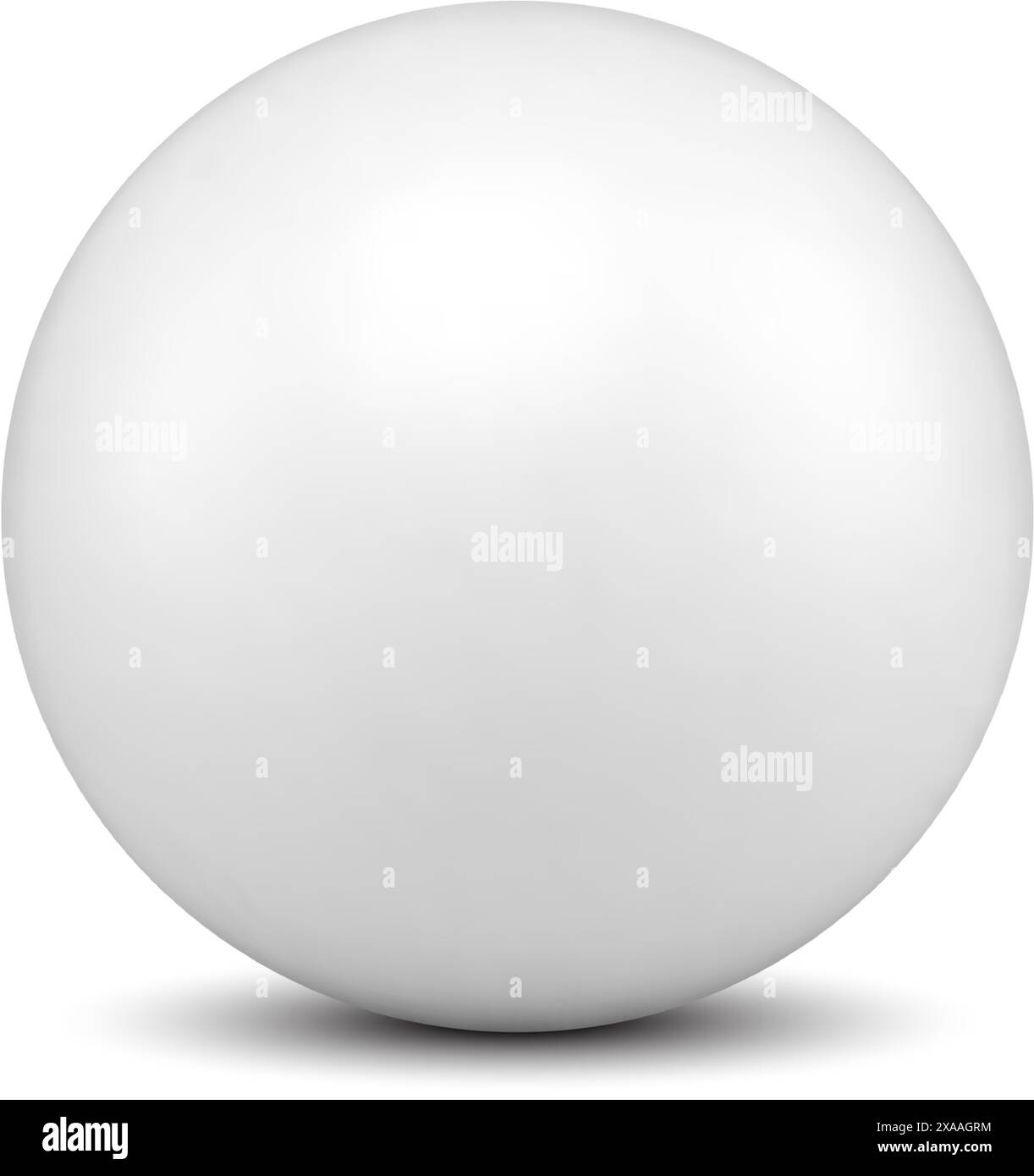 Realistic glossy white elegant globe shape with shadow geometric figure ...