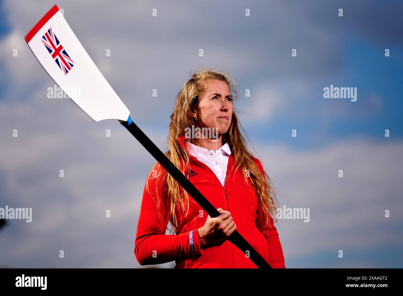 Mathilda Hodgkins-Byrne during the Team GB Paris 2024 Rowing team ...