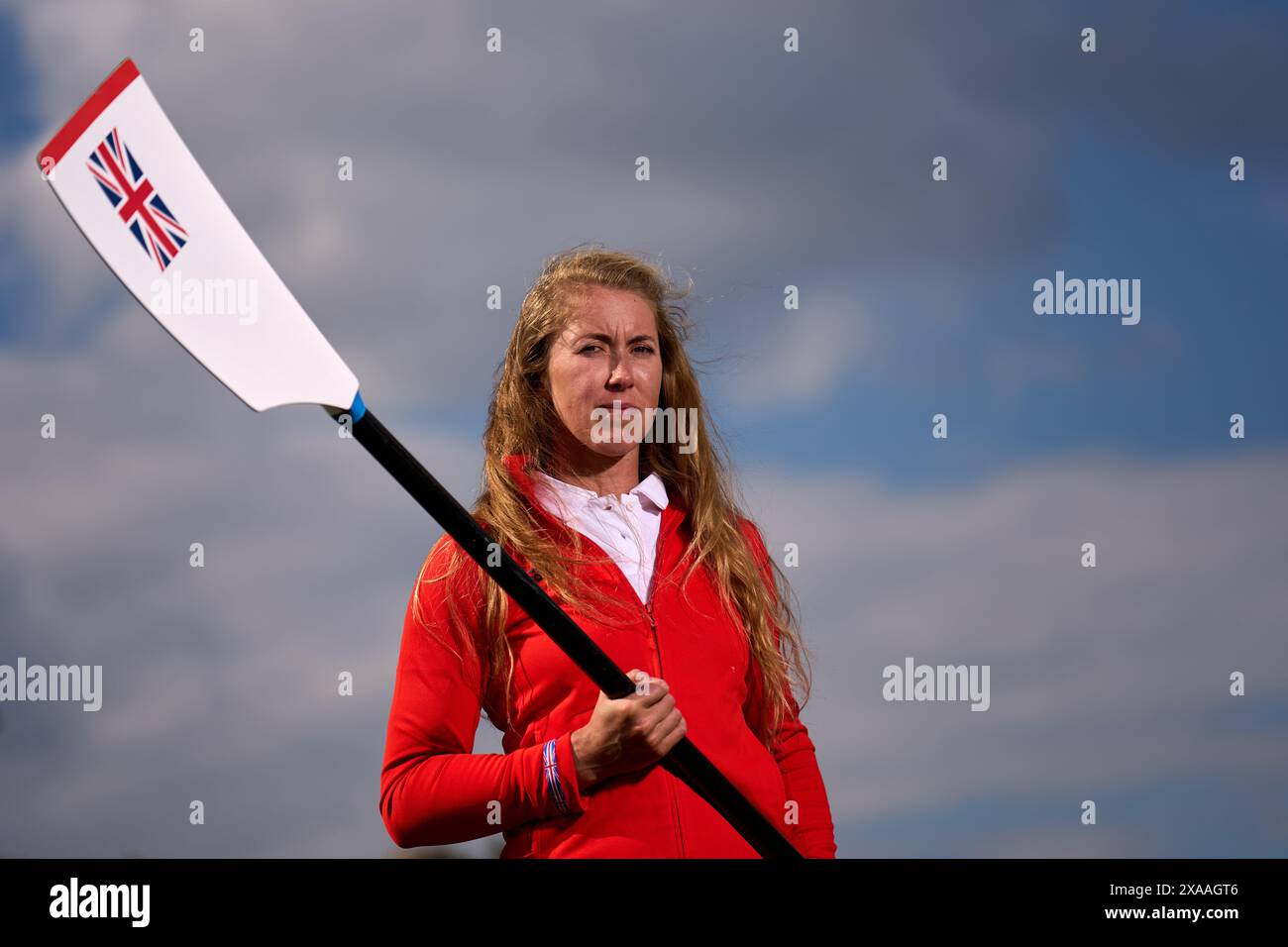 Mathilda Hodgkins-Byrne during the Team GB Paris 2024 Rowing team ...