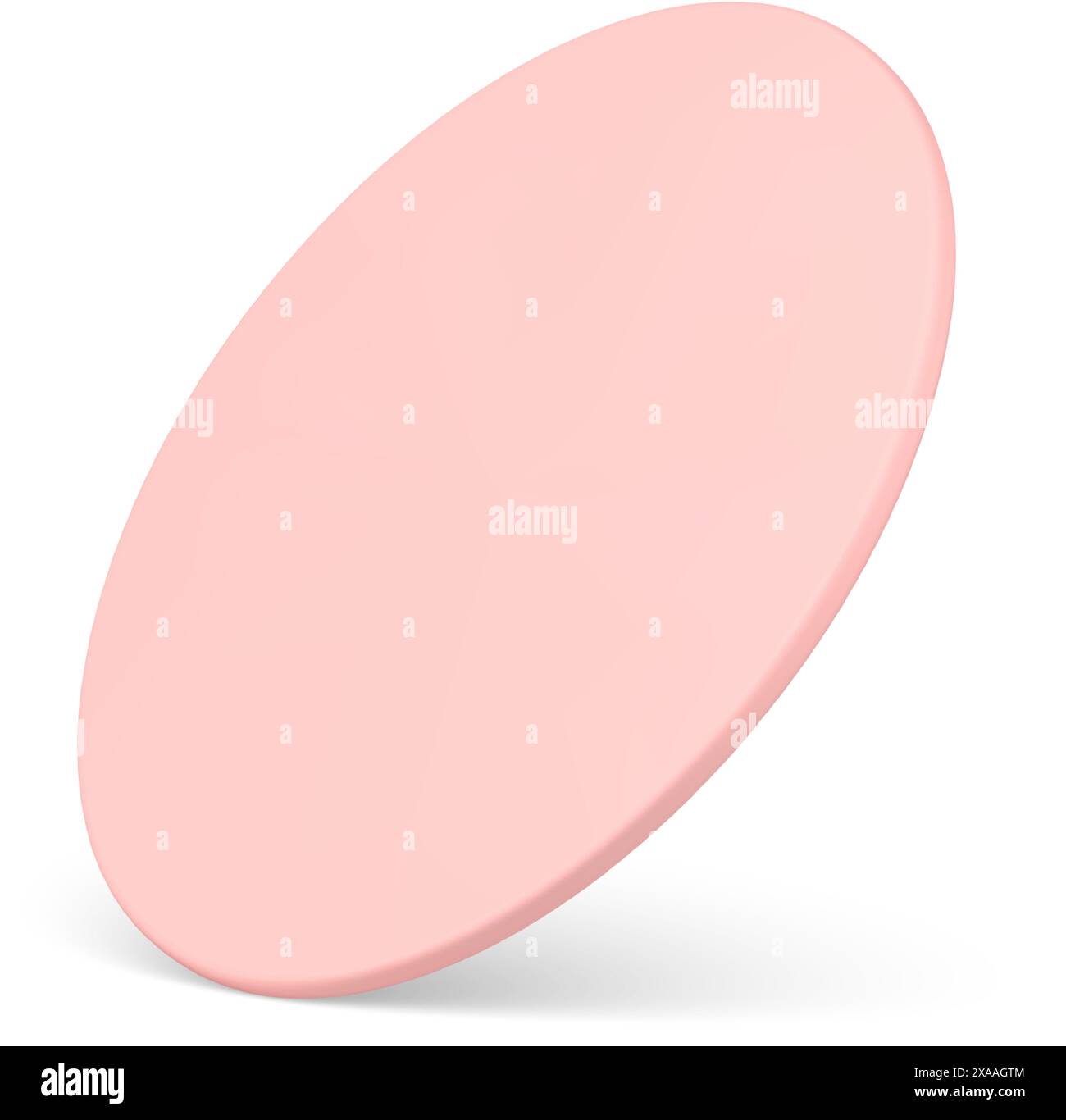 Circle platform slim cylinder pink basic foundation design realistic ...