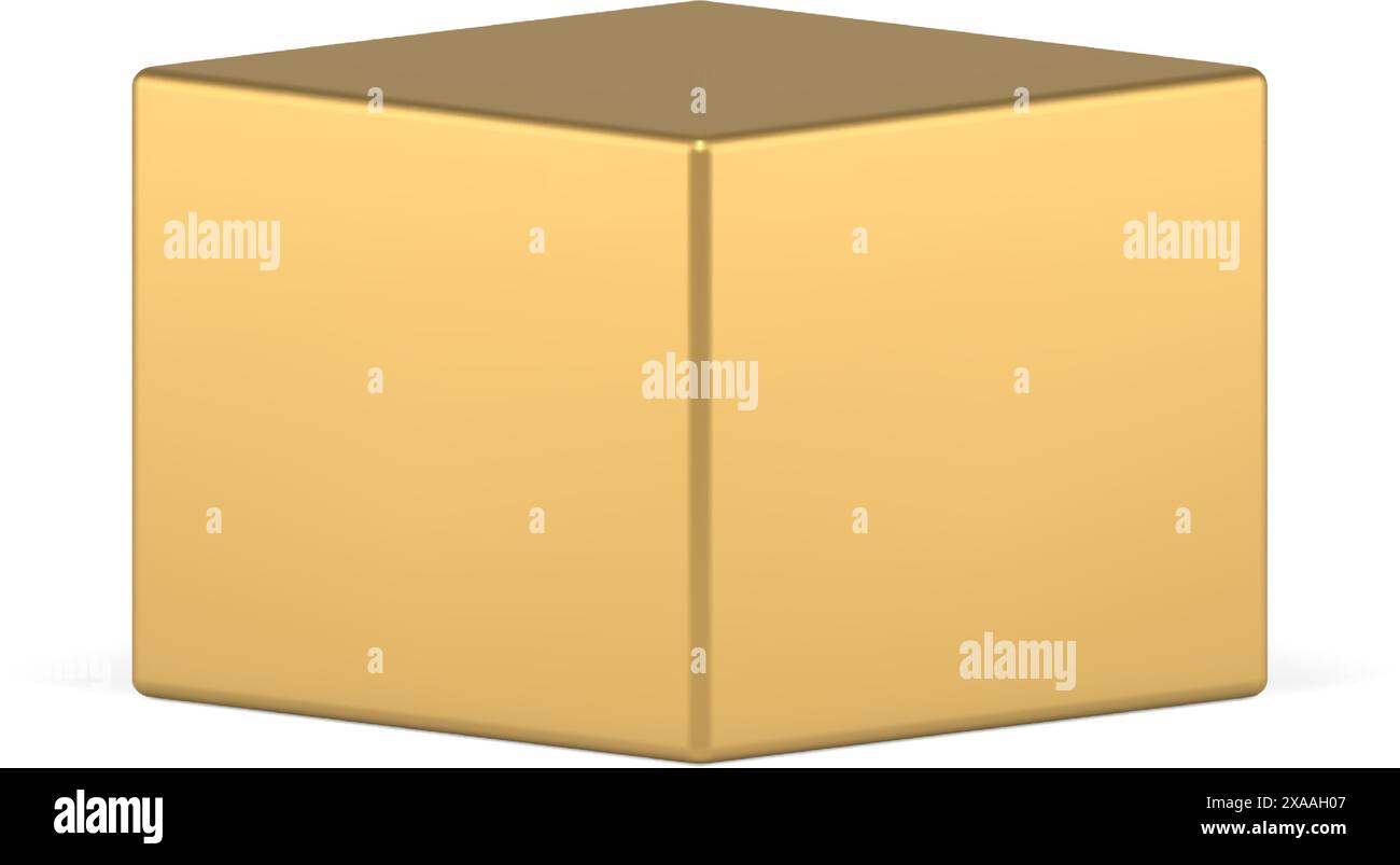 Expensive metallic golden square box 3d template decorative stage ...