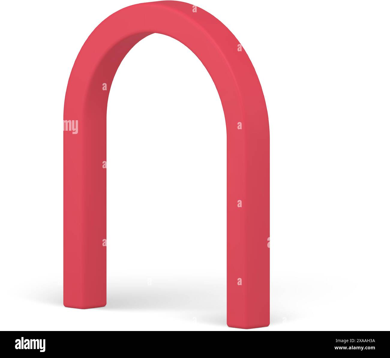 Red archway door curved entrance marketing exhibition showcase ...