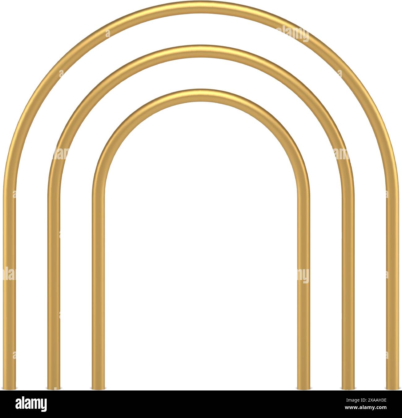 Realistic curved multilevel golden expensive arch bar structure for ...