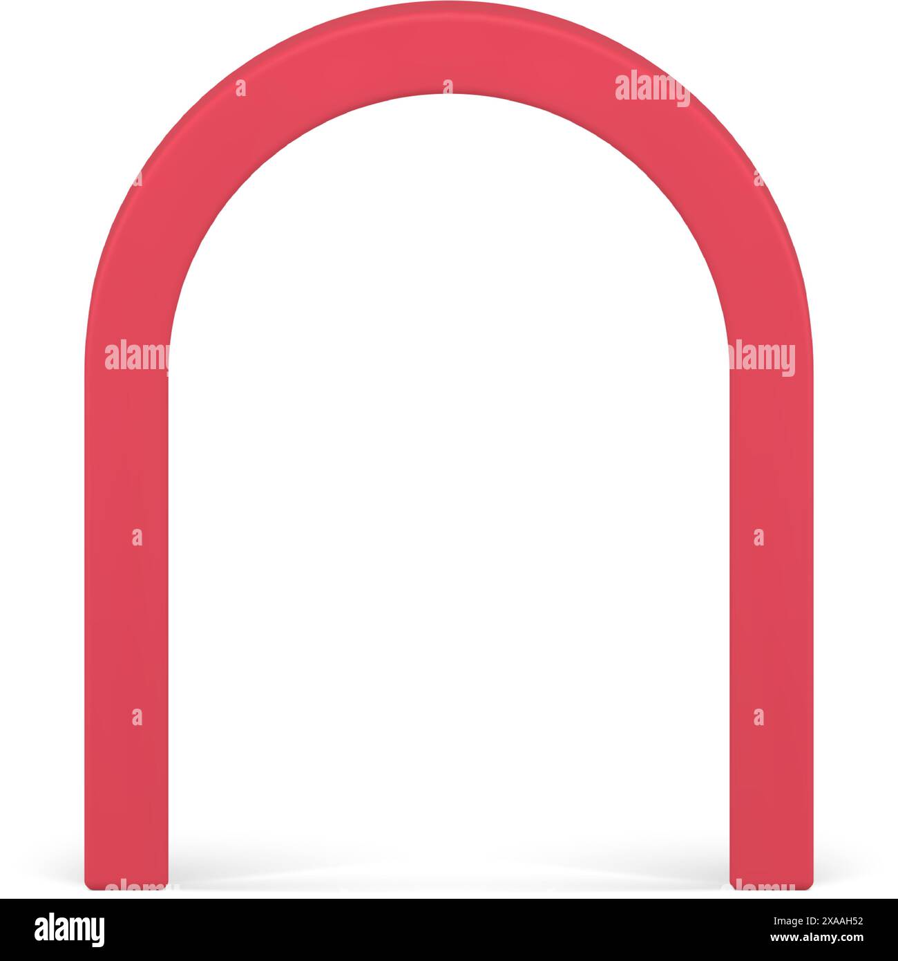 Red arch show exhibition vertical merchandise curved geometric shape ...