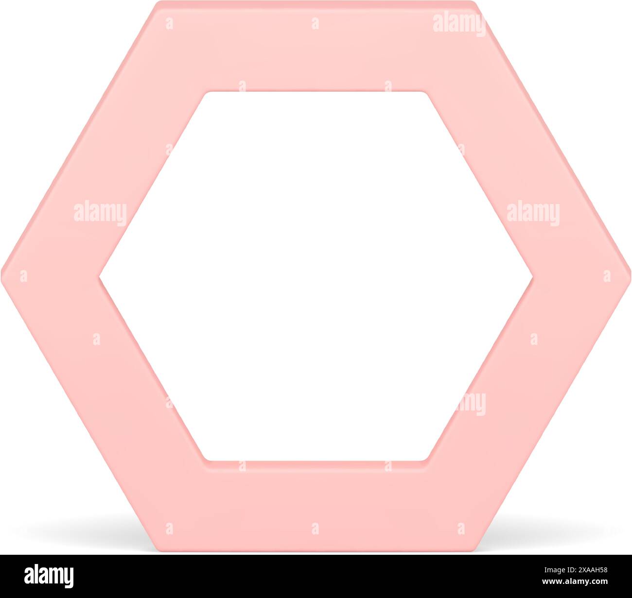 Pink elegant hexagonal frame basic foundation geometric design ...