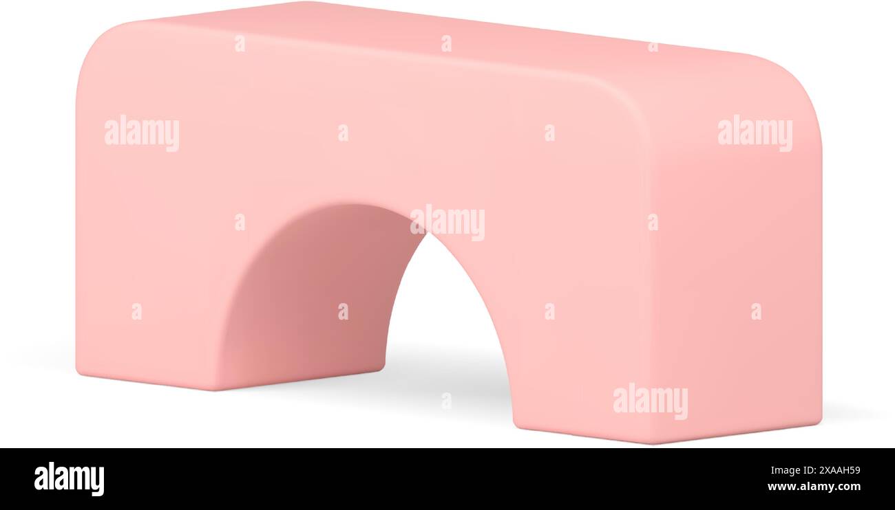 Arched smooth rectangular entrance decorative doorway pink construction ...