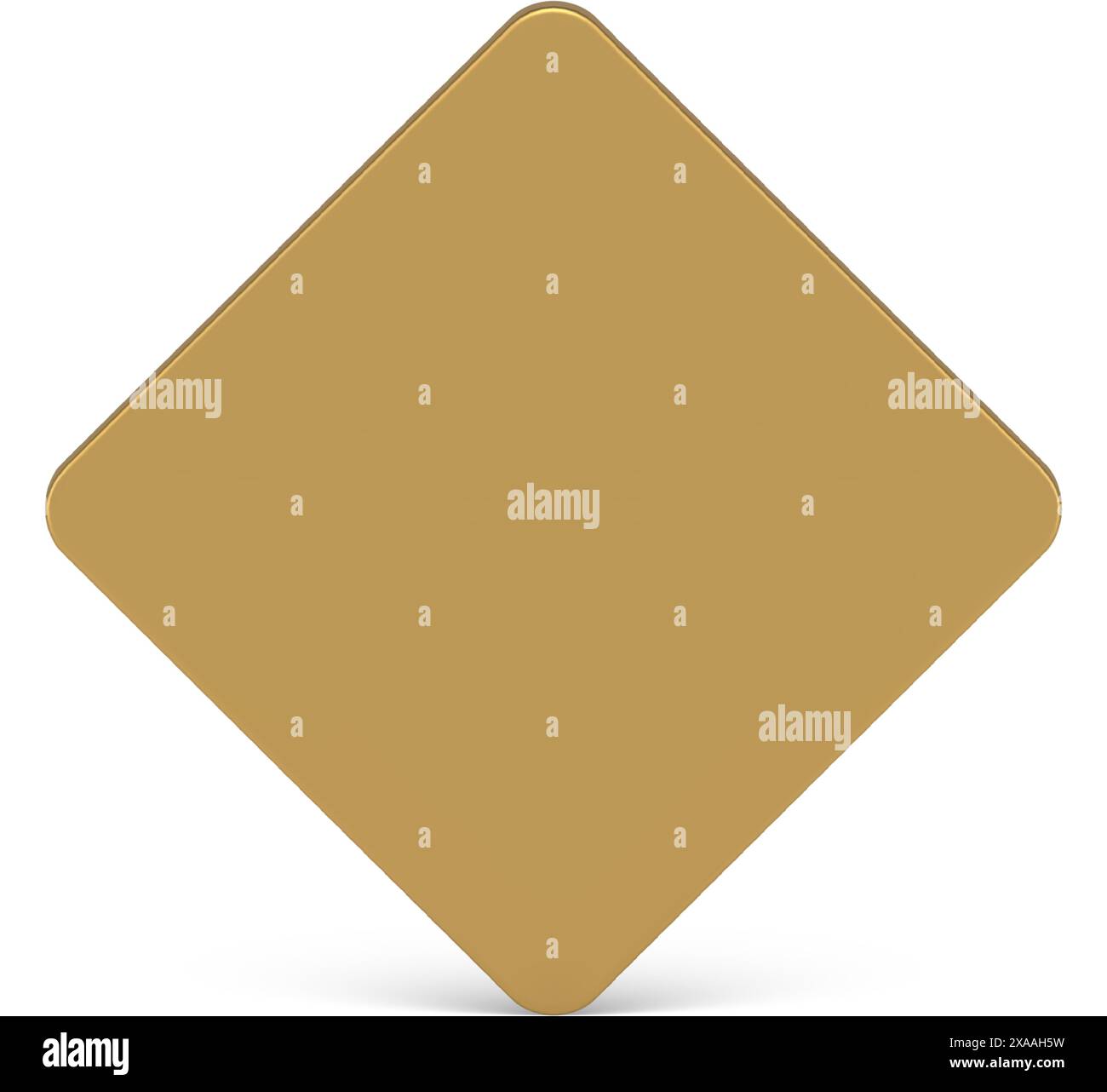 Realistic metallic golden rhombus glossy surface geometric shape 3d ...