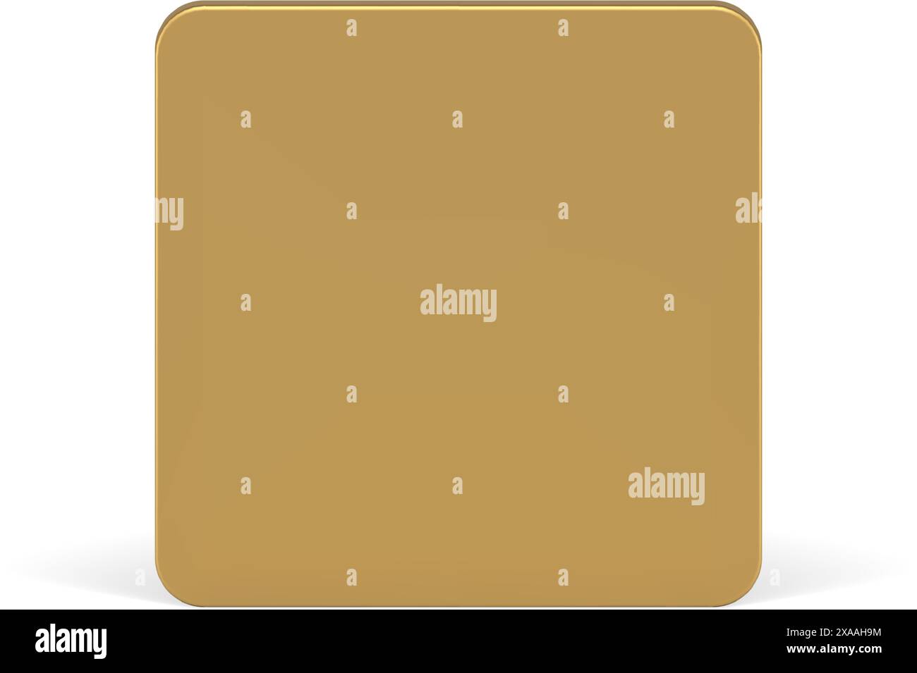 Golden squared vertical wall regular geometric shape metallic cube ...