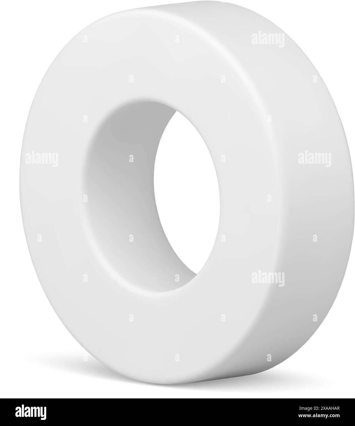 White 3d ring circle frame isometric foundation abstract decorative ...