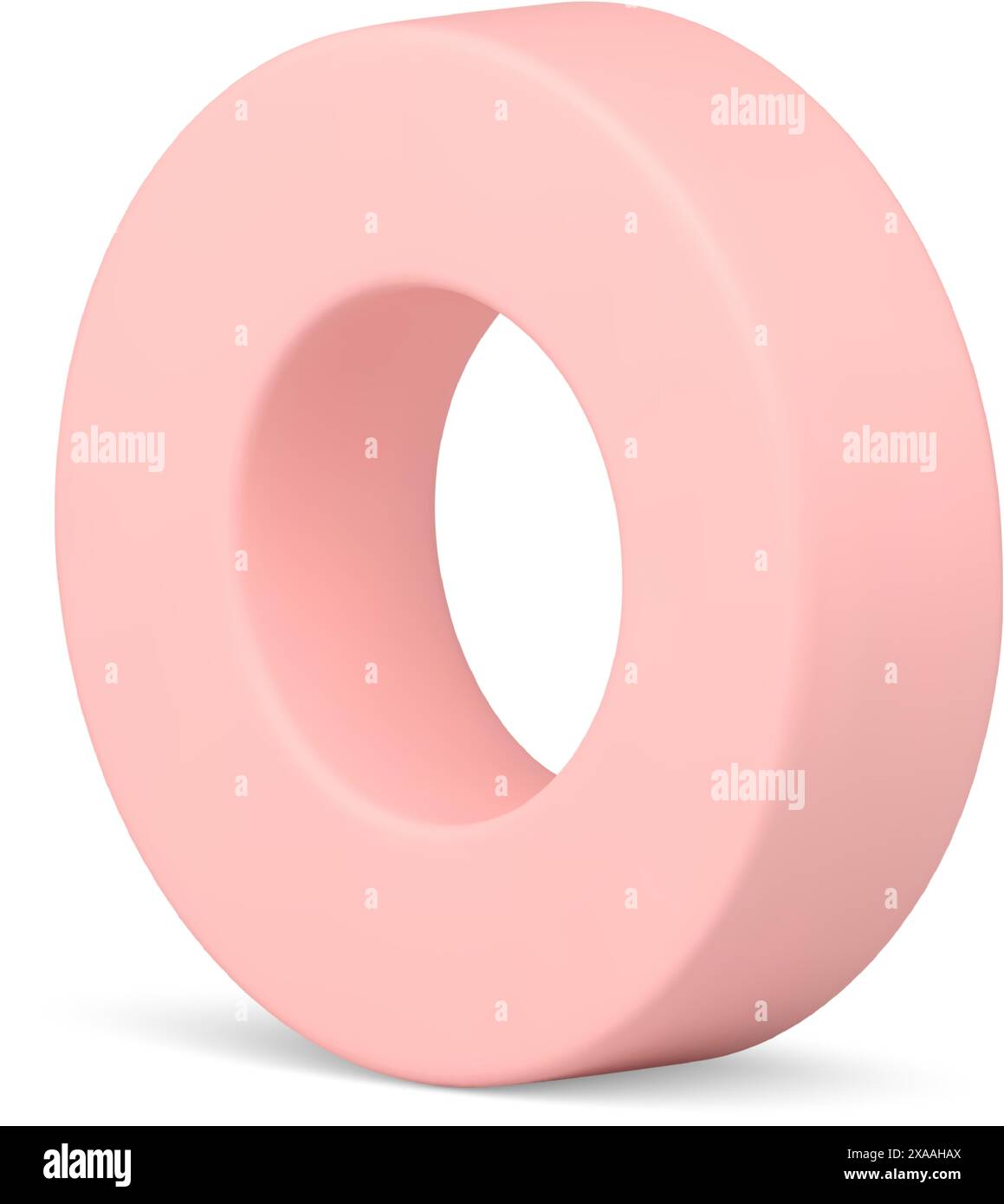 Pink circle 3d ring geometric shape vertical basic foundation decor ...