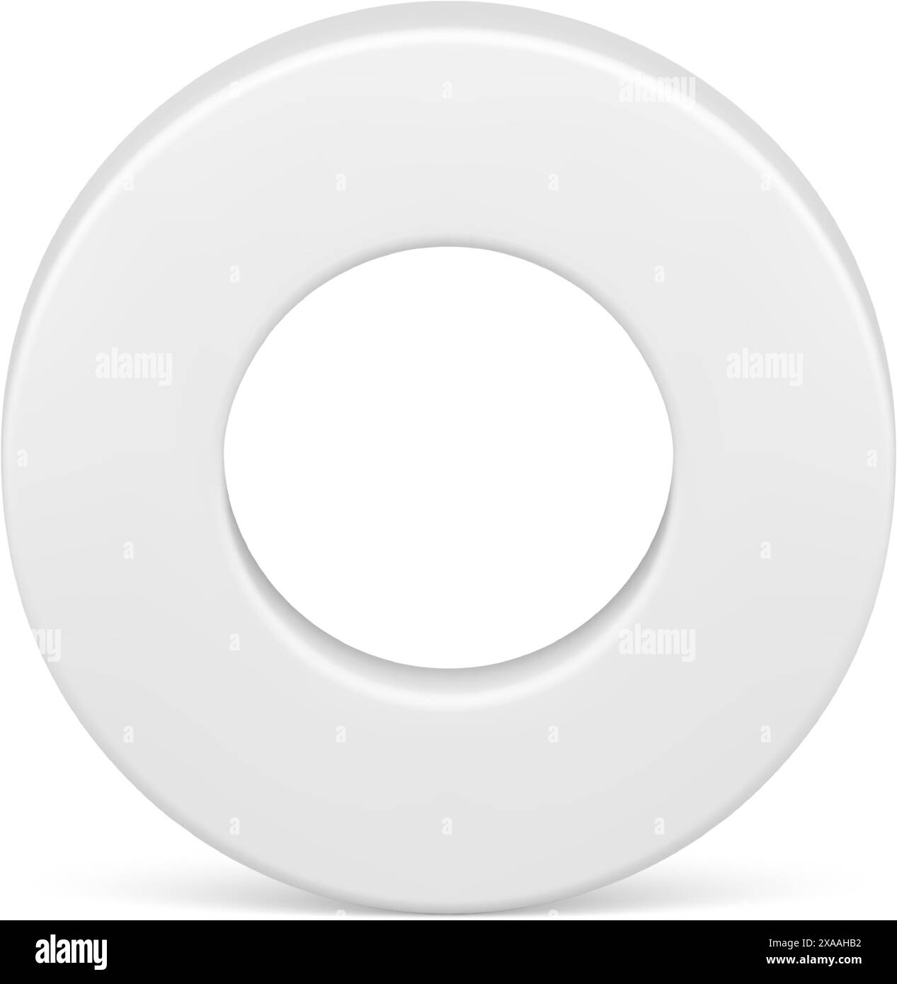 Vertical white geometric circle ring glossy frame shape premium ornate ...