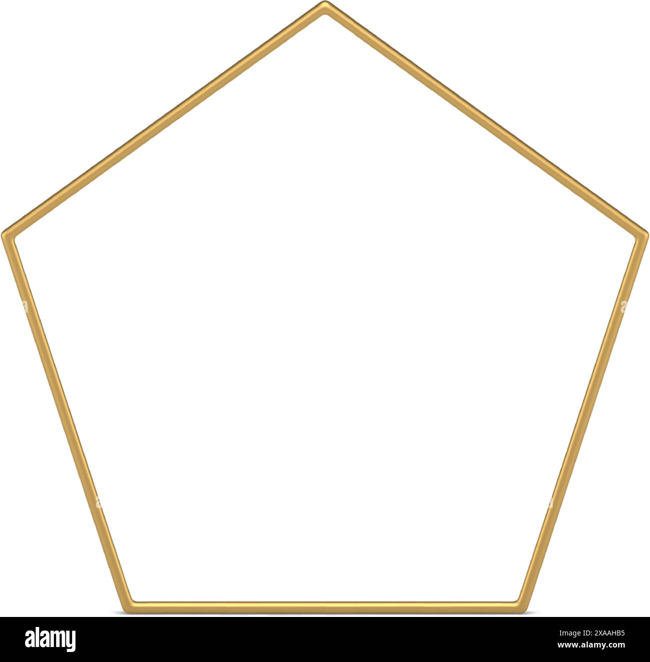 Golden pentagonal frame hi-res stock photography and images - Alamy
