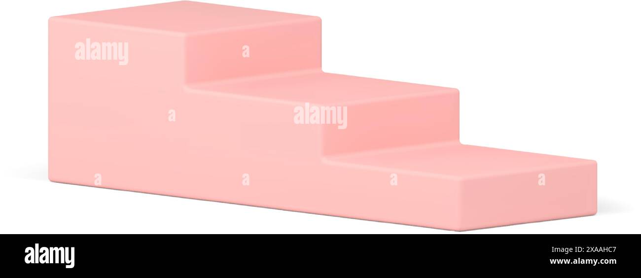 Pink ceremony award staircase achievement level first place podium ...