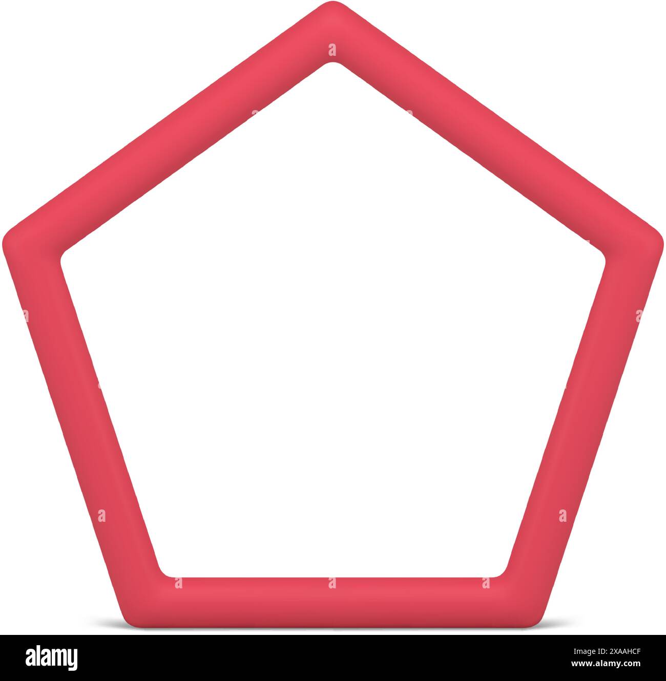 Pentagonal frame decorative border geometric shape 3d design element ...