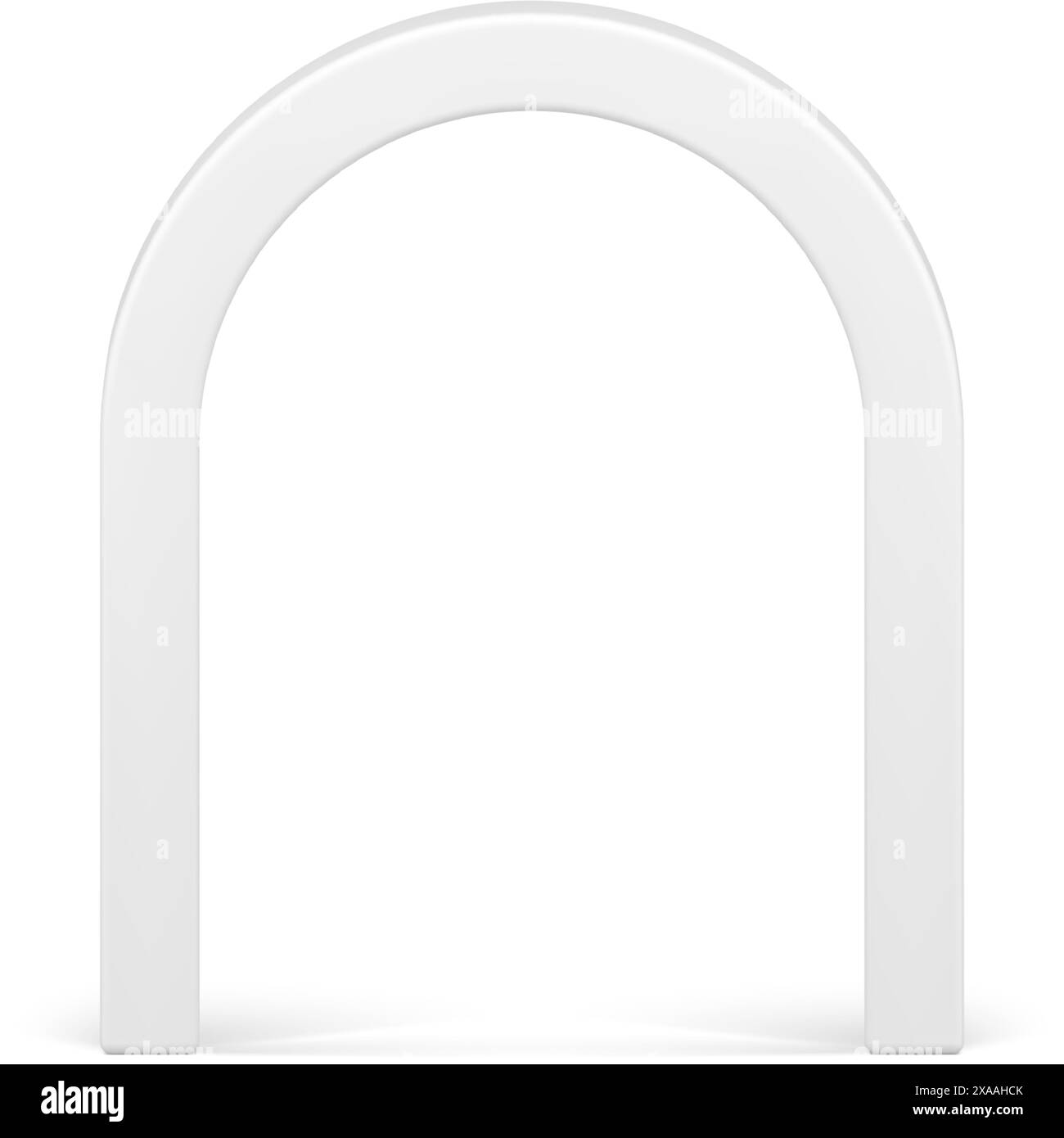 White curved entrance archway pass exhibition arch frame showcase foundation realistic vector ...