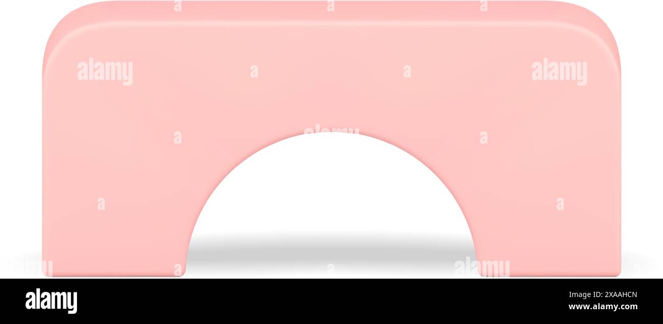 Pink elegant arch rectangular smooth geometric shape product ...