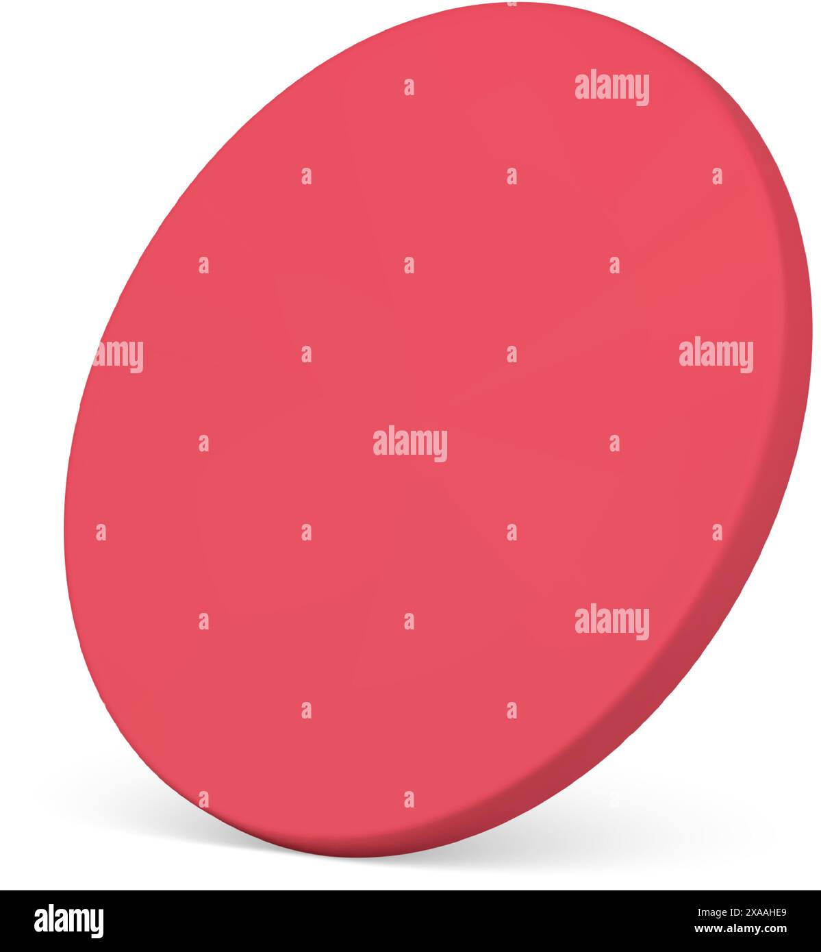 Red circle display isometric base foundation glossy pedestal realistic ...