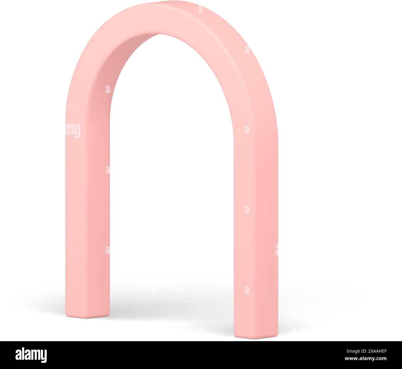 Pink arch entrance curved geometric figure promo showcase advertising ...
