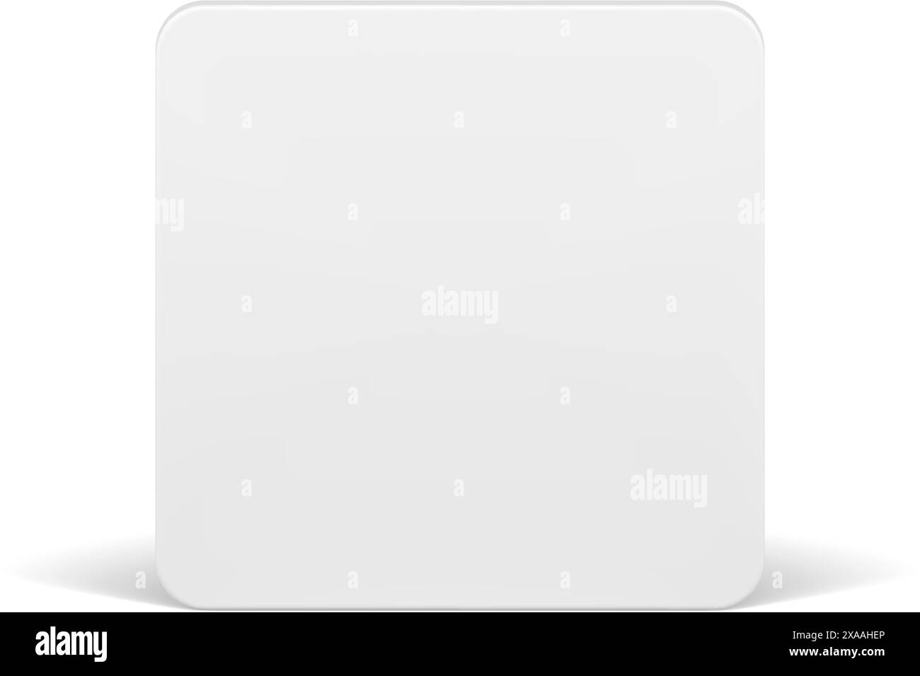 Cube Regular Geometric Form White Glossy Squared Vertical Wall Decorative Design Front View