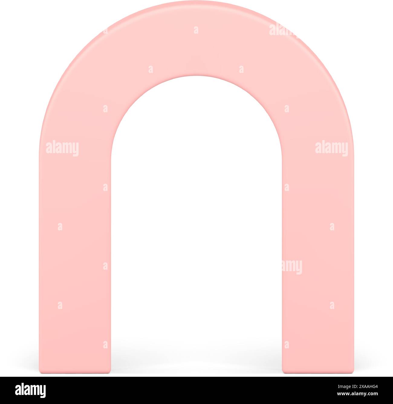 Pink curved entrance arch access geometric shape decorative showcase ...