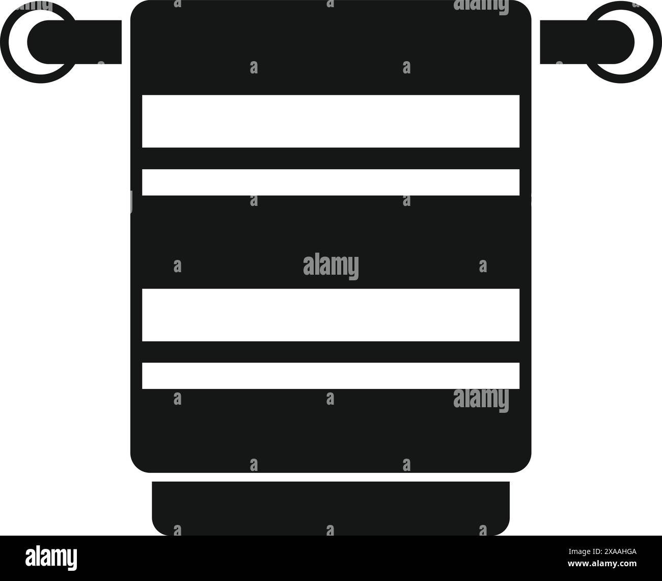 Modern minimalist towel rack icon for bathroom interior decor with ...