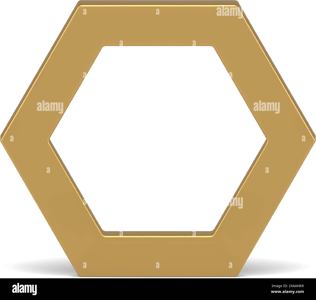 Golden metallic hexagonal geometric shape angled border construction ... Golden metallic hexagonal geometric shape angled border construction ...